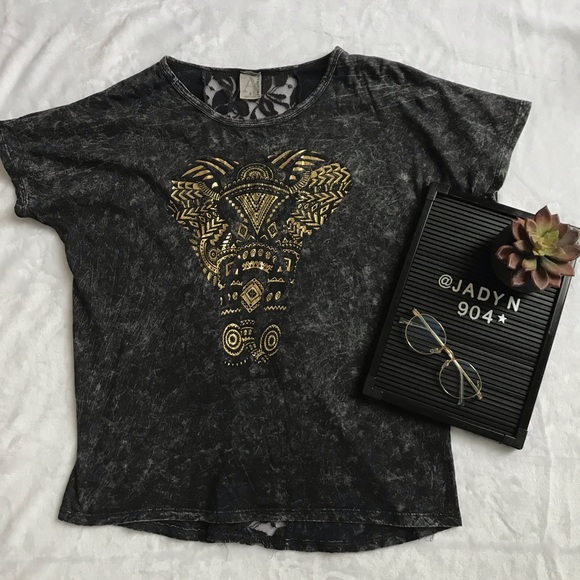 American Age | Tops | Graphic Elephant Top | Poshmark